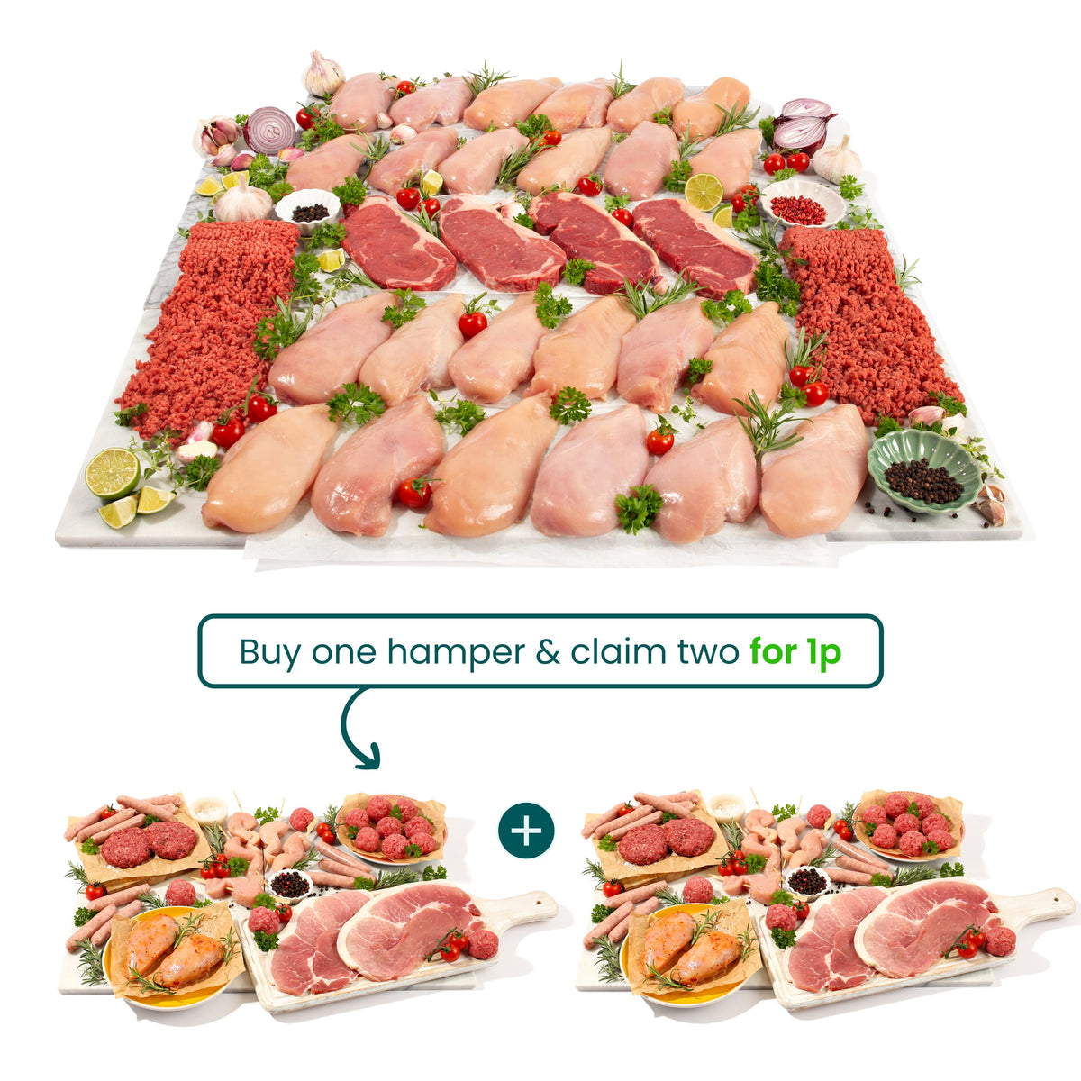 Buy One Hamper & Claim Two For A Penny