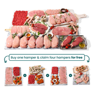 Buy 1 hamper & claim 4 hampers free