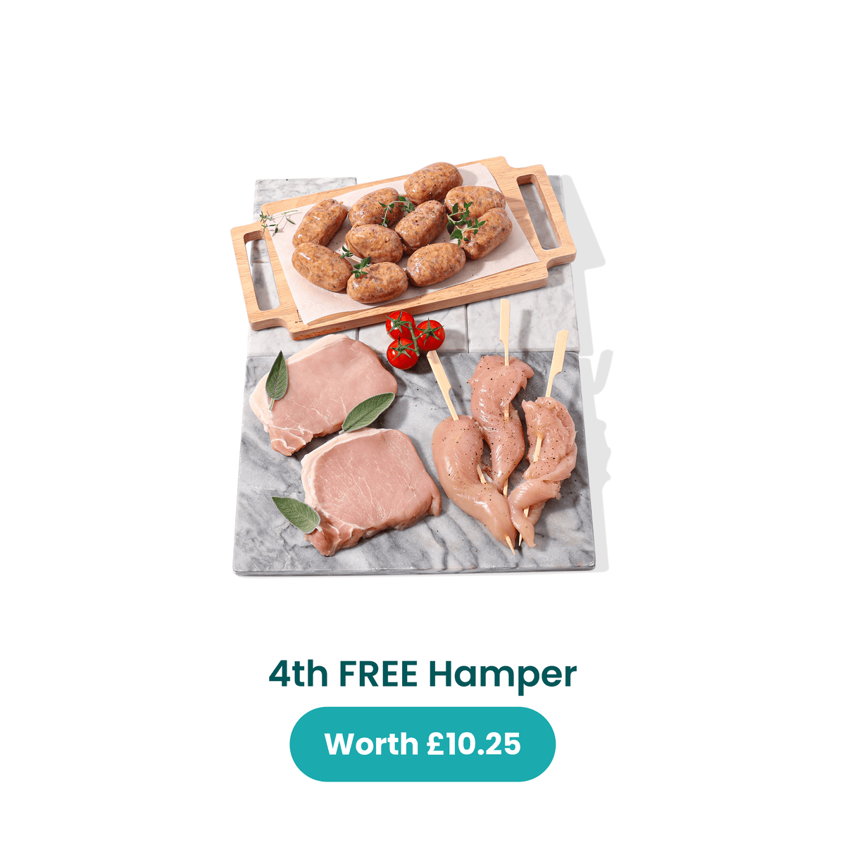 Buy 1 hamper & claim 4 hampers free